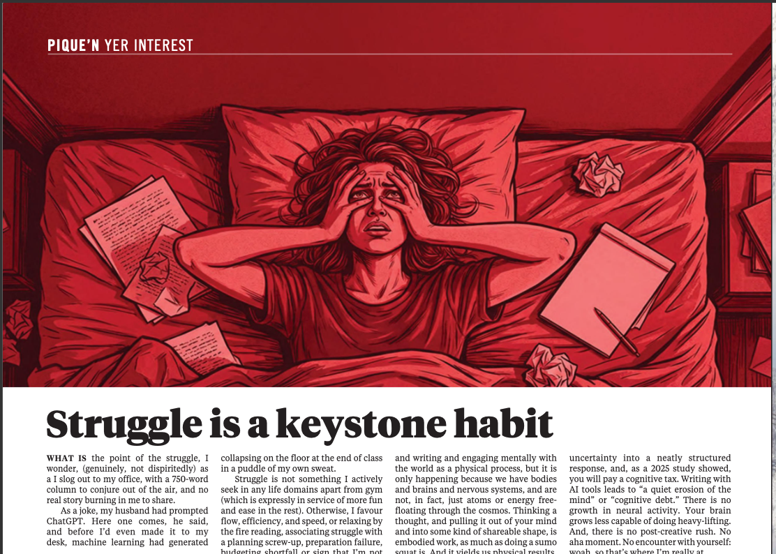 Struggle is a keystone habit – Lisa Richardson Bylines